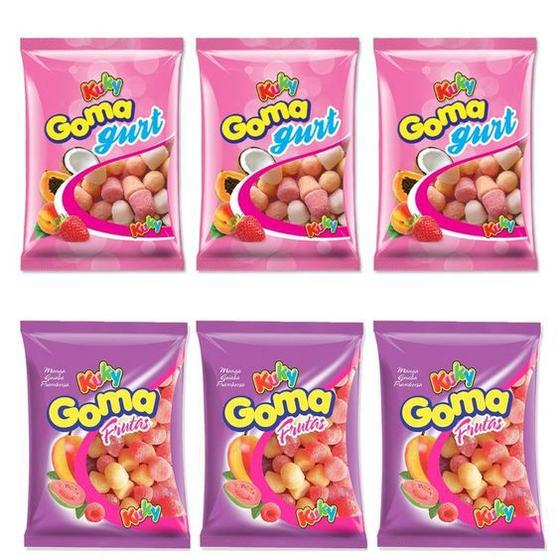 Jujuba de Frutas Macia 140g e Iogurte 140g 3 Un de Cada - Kuky - Bala ...