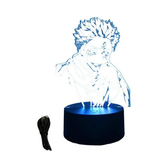 Jujutsu Kaisen 3D Anime LED Night Lamp RGB Satoru Gojo Action Figure ...