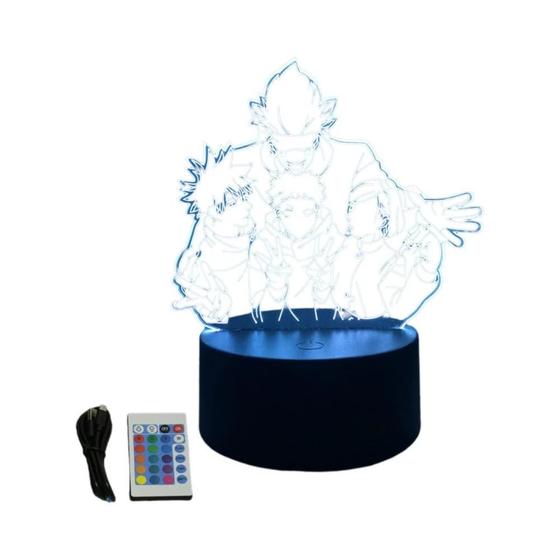 Jujutsu Kaisen 3D Anime LED Night Lamp RGB Satoru Gojo Action Figure ...