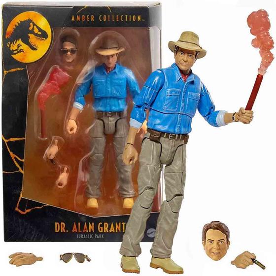 Jurassic World Boneco Articulado Dr. Alan Grant Amber Collection ...