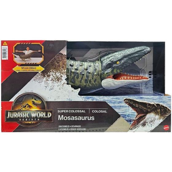 Jurassic World Rebirth Super Colossal Mosasaurus 91cm Mattel - Cotiplás ...