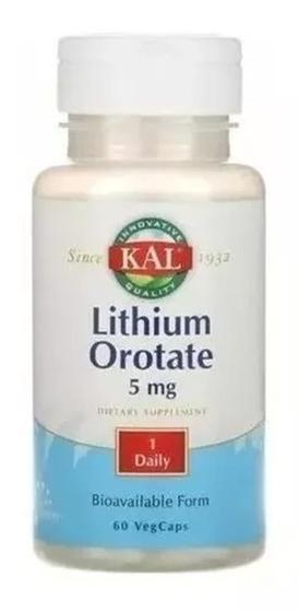 Kal Orotato De Lítio 5mg 60cáp Veg Importado Lithium Orotate ...