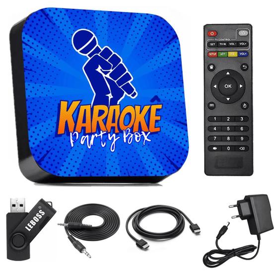 Karaoke Party Box Azul Com Pontuação +de 1000 Músicas Videoke (Não ...