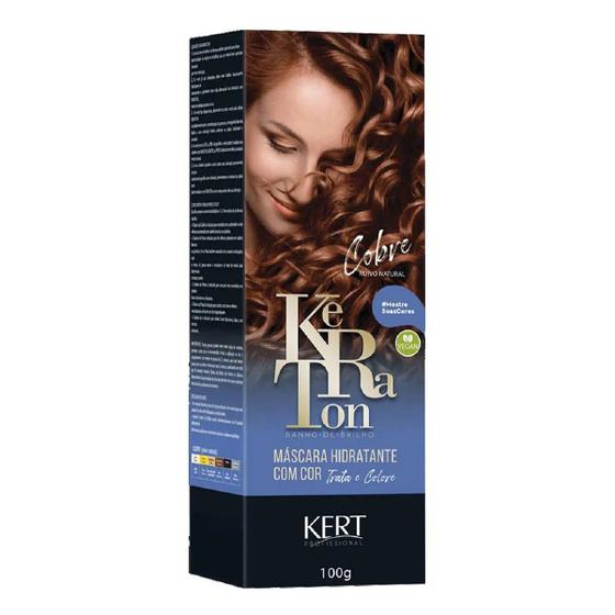 Keraton Banho De Brilho Cobre Ruivo Natural - Kert 100g - Kit de ...