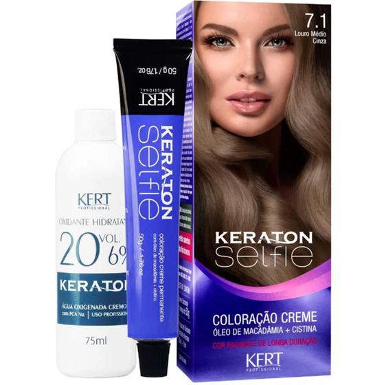 Kert Coloração Keraton Selfie 7.1 Louro Médio Cinza - Kert Cosméticos ...