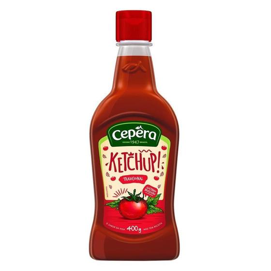 Ketchup Cepêra Tradicional Flow Pack, 400g - Embalagem com 24 Unidades ...