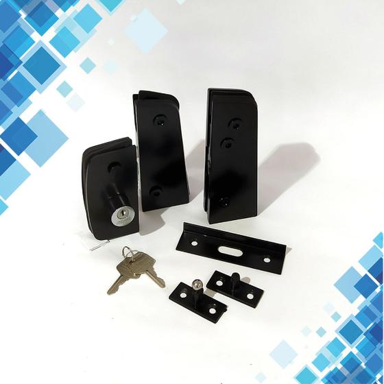 Kit 01 instalação porta pivotante vidro temperado pt - metal - FERTECK ...