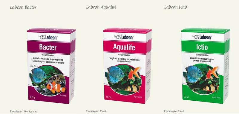 Kit 01 labcon aqualife 15 ml 01 labcon ictio 15 ml 01 labcon bacter 10 ...