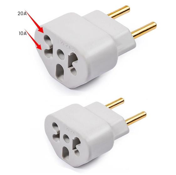 Kit 02 Adaptadores De Tomada Plug Para 10a e 20a Até 250v T Bob Love ...