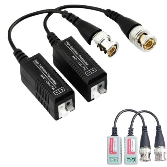 Kit 02 Conectores de Vídeo Balun Passivo para Câmera AHD - Online ...