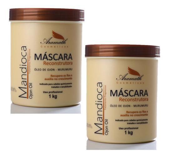 Kit 02 Mascara Mandioca Ojon Oil Aramath 1Kg - Kit de Tratamento para ...