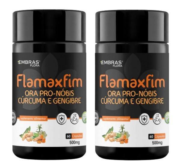 Kit 02 Ora-Pró- Nobis curcum gengibre 60 cápsulas cada 500mg Embrasflora - Complemento Alimentar ...