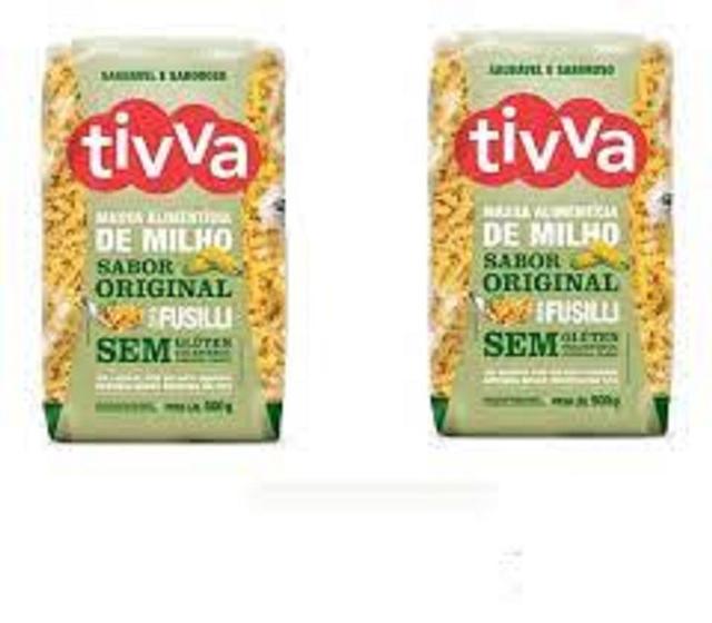 Kit 02 Pacotes de Macarrão de Milho 500 Gr Tivva Sem Glúten, Vegano ...