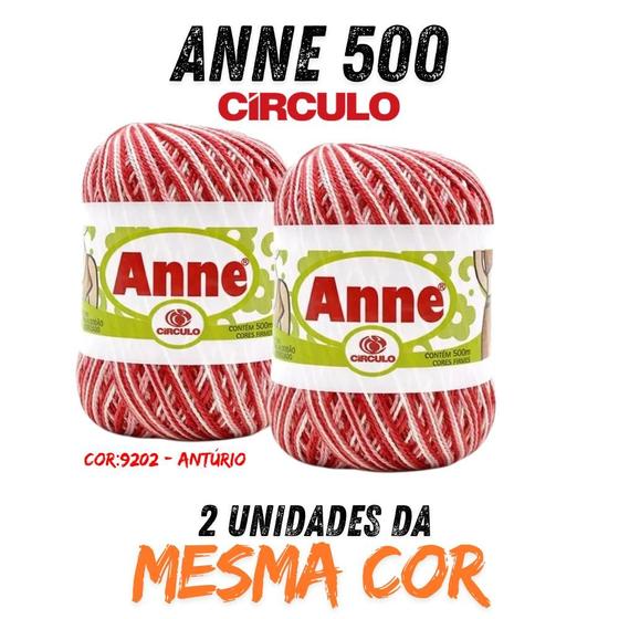 KIT 02 uni Linha Fio Anne 500 Circulo Multicolor Crochê Trico - Lãs ...