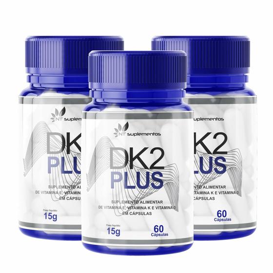 Kit 03 Dk2 Plus Vitamina D + K2 180 Cápsulas - Nt Suplementos - Kit de Suplementos - Magazine Luiza