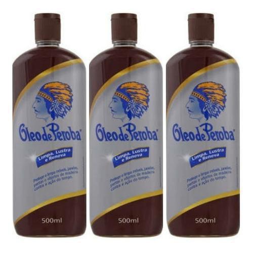 Kit 03 Óleo De Peroba King Lustra Moveis Da Brilho 500 Ml - Lustra ...