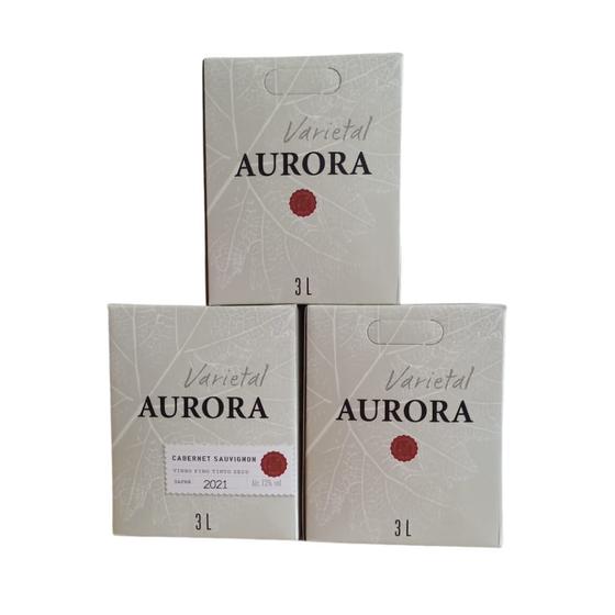 Kit 03 Un Vinho Tinto Aurora Cabernet Sauvignon Tinto Bag 3l - Vinho ...