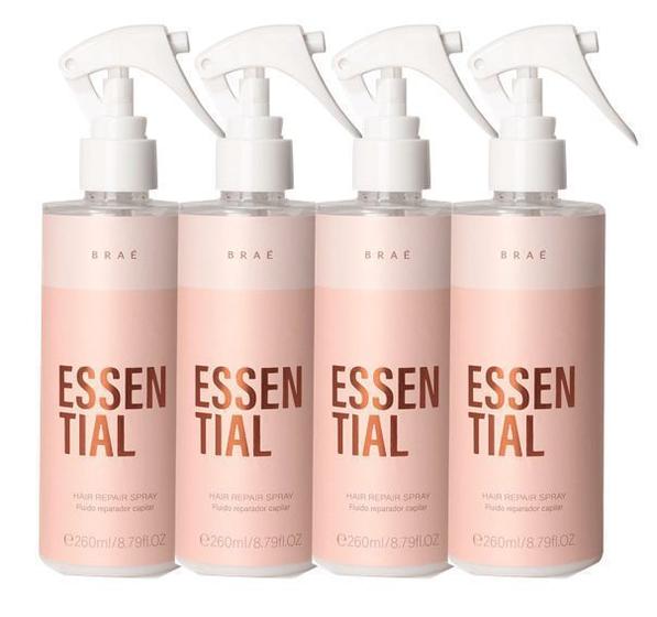 Kit 04 BRAÉ Essential Fluído Reparador Capilar - 260ml - Cuidados com o ...