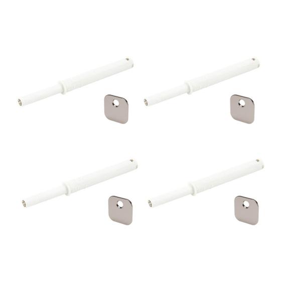 Kit 04 Fecho Toque Pulsador Magnético embutir Branco Häfele - HAFELE ...