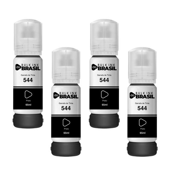 Kit 04 Tintas Para T544 Preto para impressora Ecotank Epson - Bulk Ink ...