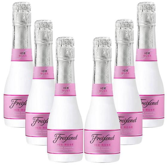 Kit 06 Un. Mini Espumante Freixenet Ice Rosé Semi-Seco 200Ml ...