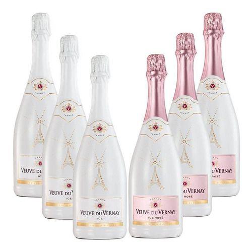Kit 06 Unidades Espumante Veuve Du Vernay Ice Branco e Rose 3 de cada 750ml - Espumante ...