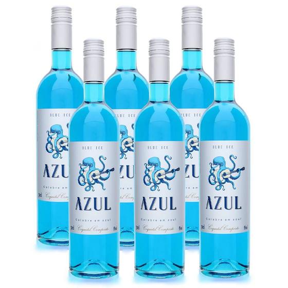 Kit 06 Unidades Vinho Azul Ice Moscato Casa Motter 750ml - Vinho ...