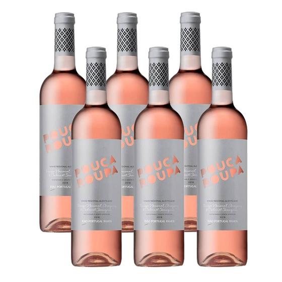 Kit 06 Unidades Vinho Pouca Roupa Rosé 750ml - Vinho - Magazine Luiza