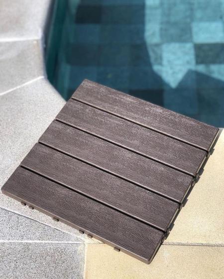 Kit 08 Deck Modular Plastico 30x30 Piscina Varanda Jardim Sacada ...