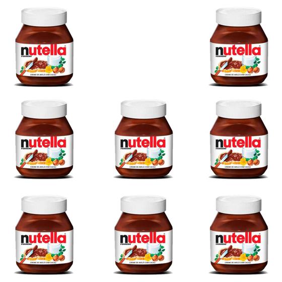 Kit 08 Nutella 140 g Creme de Avelã Ferrero Original Atacado - Creme de ...