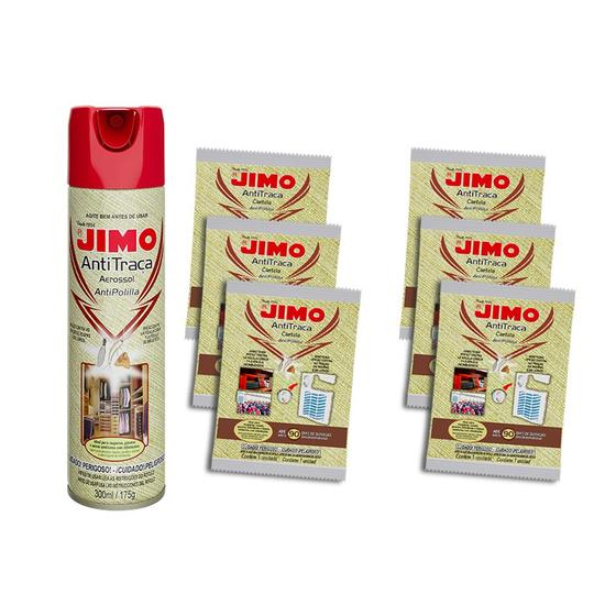 Kit 1 Anti Traça Jimo 300ml + 6 Cartelas Anti Traça Jimo - Inseticidas ...