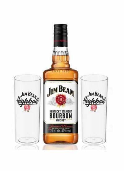 Kit 1 Jim Beam Original 1000ml + 2 Copos Highball - Copos - Magazine Luiza