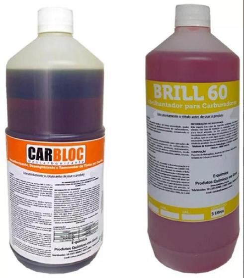Kit 1 litro de descarbonizante Carbloc e 1 litro de Brill 60 - E ...
