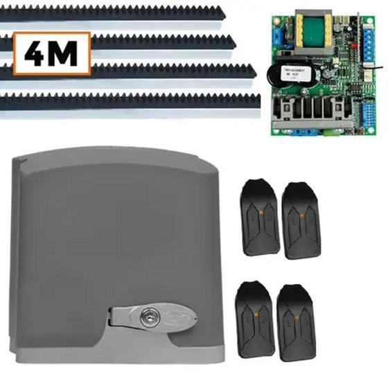 Kit 1 Motor DZ Rio 4m Crem 4 Control Portão Deslizante 400Kg 220V - ppa ...