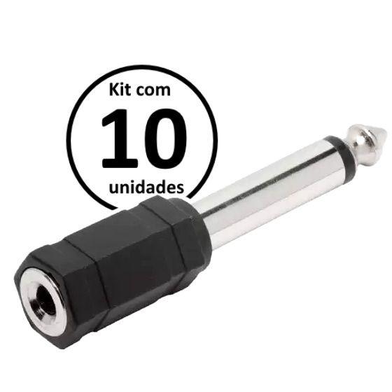 Kit 10 Adaptadores P10 P2 para Caixas de Som e Áudio Auxiliar Revender ...
