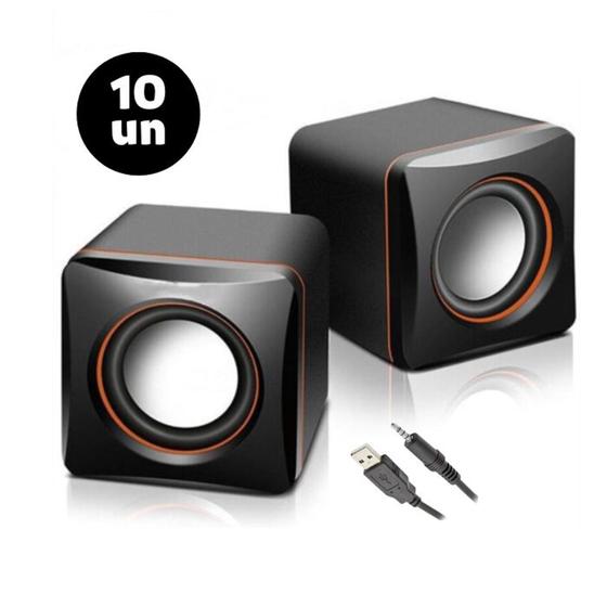 Kit 10 Alto Falantes 5w Usb P2 Pc Notebook Atacado Revenda - Altomex ...