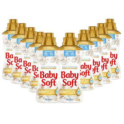 Kit 10 Amaciante Concentrado Baby Soft Pureza e Delicadeza 500ml ...