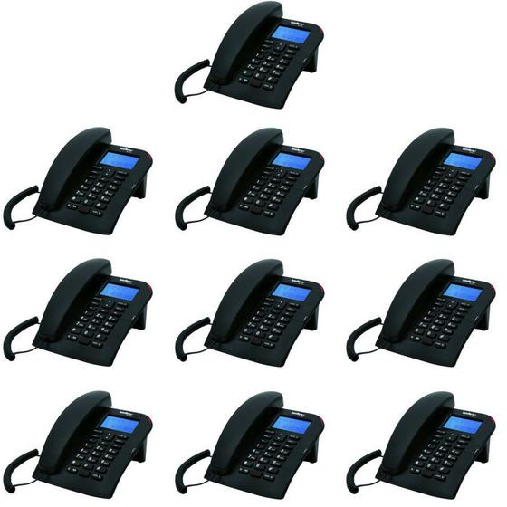 Kit 10 Aparelho Telefone Fixo Mesa Bina TC 60 ID Intelbras - Aparelhos ...