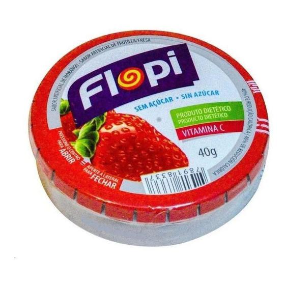 Kit 10 - Bala Flopi - Sem Açúcar 40G - Morango - Balas - Magazine Luiza