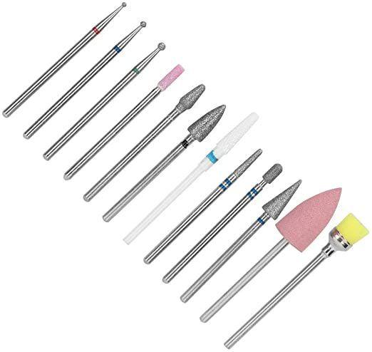 Kit 10 Brocas Diamantadas Profissional Manicure Alongamento Unhas ...