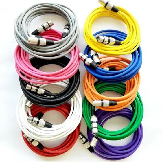 Kit 10 Cabos P10 P10 Mono Coloridos 5 Metros Multi-uso - MANCINI ...