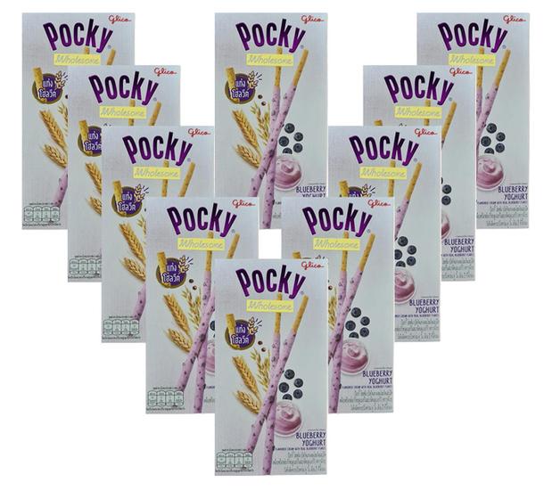 Kit 10 Caixas Glico Pocky Blueberry Saudável Importado 36G - Barra de ...
