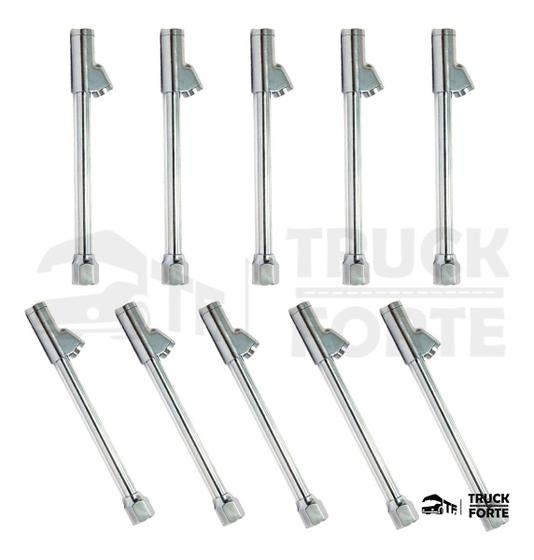 Kit 10 calibrador inflador duplo bico reto 150mm - Rota376 - Calibrador ...