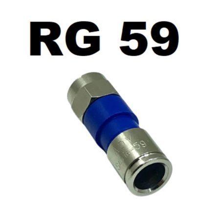 Kit 10 Conectores de Compressão Tipo F para Cabo RG 59 - King Antenas ...
