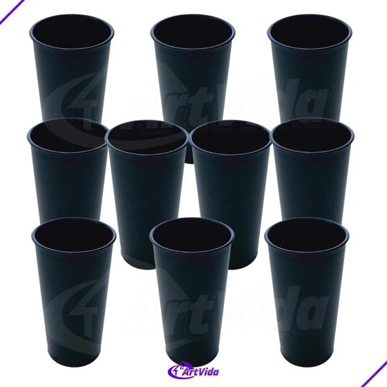 KIT 10 Copos Coloridos Plástico Unidade 330ML - Longo - Festas, Eventos ...