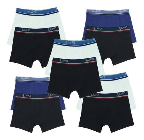 Kit 10 Cueca Boxer Infantil Lupo Kit Cueca Box Infantil - Cueca ...