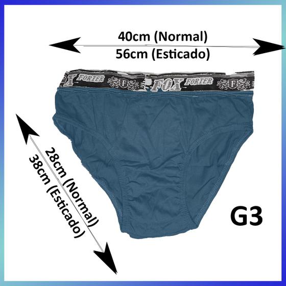 Kit 10 Cuecas Slip Cueca Masculina 100% Algodão - Plus Size G3 G2 G1 GG ...