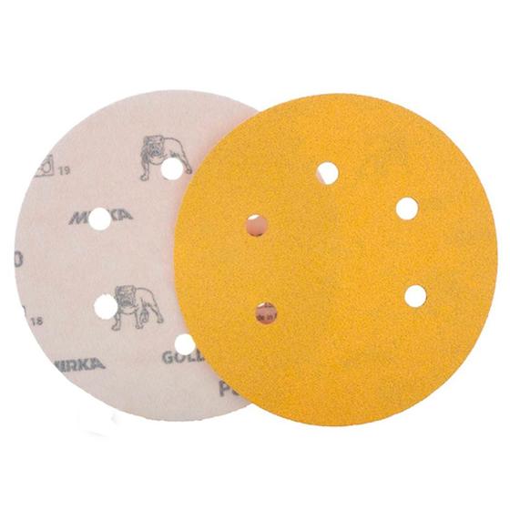 KIT 10 Disco de Lixa Gold 125mm 5 Furos P220 MIRKA - Disco de Lixa ...