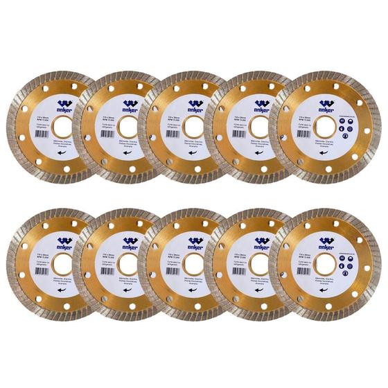Kit 10 Disco Diamantado Turbo Ultra Fino Gold Porcelanato - Anker Do ...