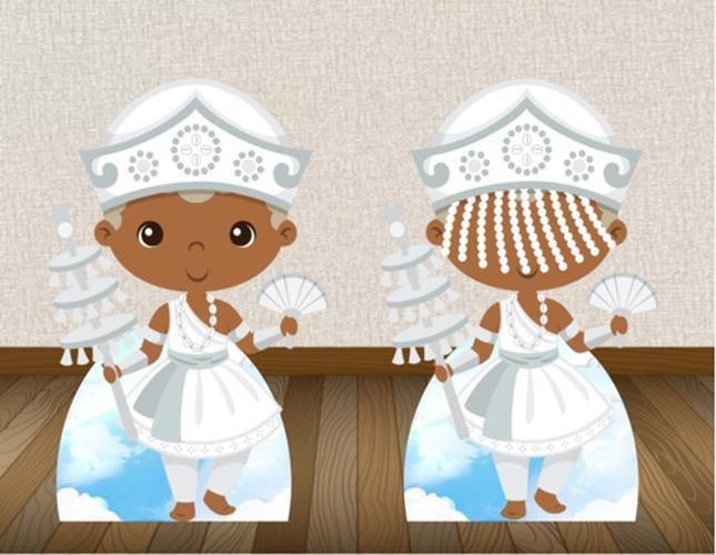 Kit 10 Displays Orixa Oxalá Lembrancinha Umbanda - Mya Displays - Kit ...